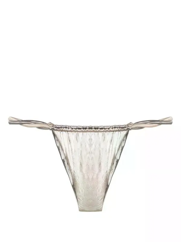 ISA BOULDER Rope-detail Reversible Bikini Bottoms - Silver