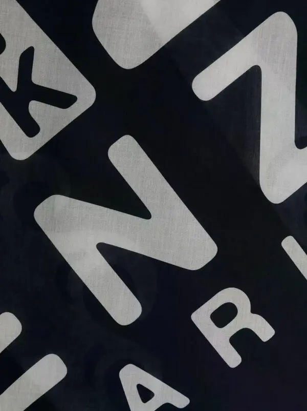 Kenzo Logo-stamp Printed Bandana Scarf