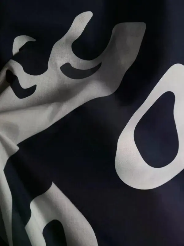 Kenzo Logo-stamp Printed Bandana Scarf