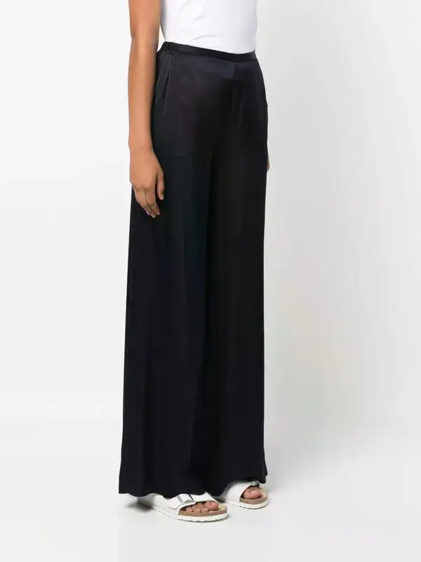 FORTE_FORTE Satin-finish Wide-leg Trousers