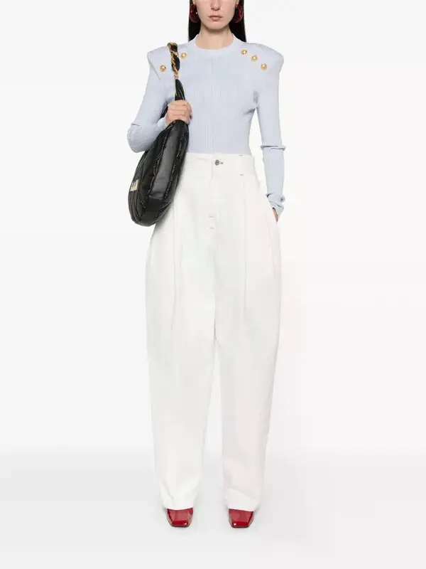 Balmain Button-detailed Sweater - Blue