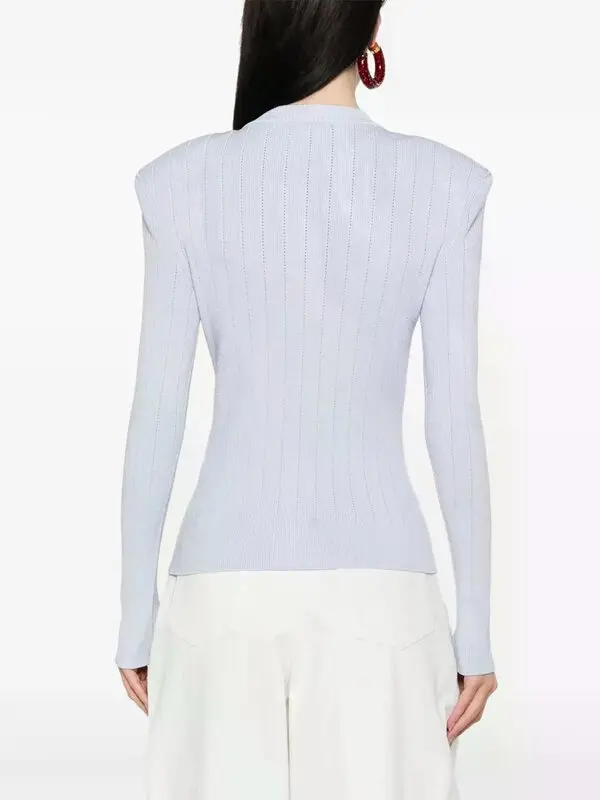 Balmain Button-detailed Sweater - Blue