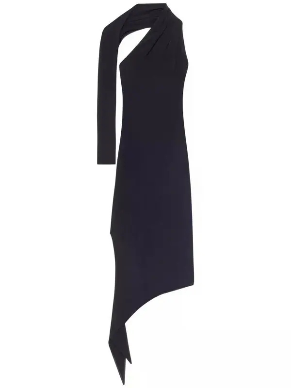 COURREGES Slash Crepe Maxi Dress - Black