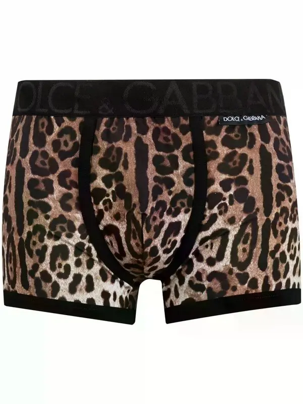 Dolce & Gabbana Leopard-print Boxers - Neutrals