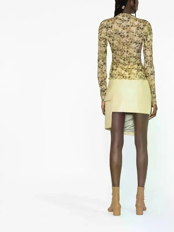 KNWLS Halcyon Semi-sheer Top - Yellow