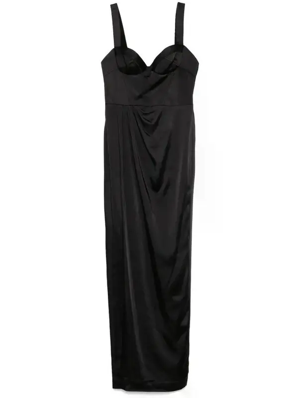 Marchesa Satin Bustier Gown