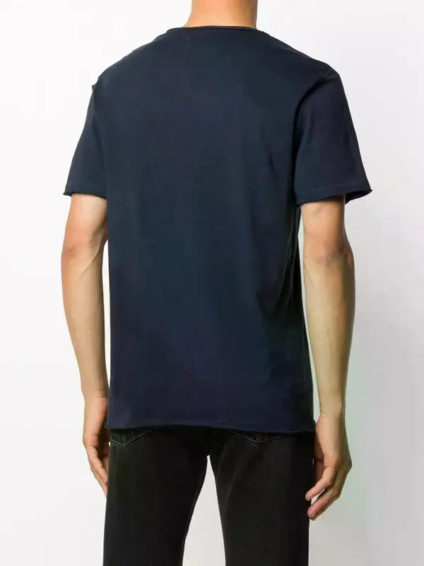 Zadig&Voltaire Monastir Henley-neck T-shirt - Blue