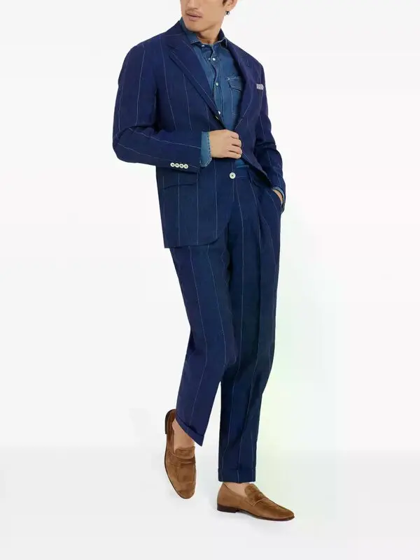 Brunello Cucinelli Denim Press-stud Fastening Shirt
