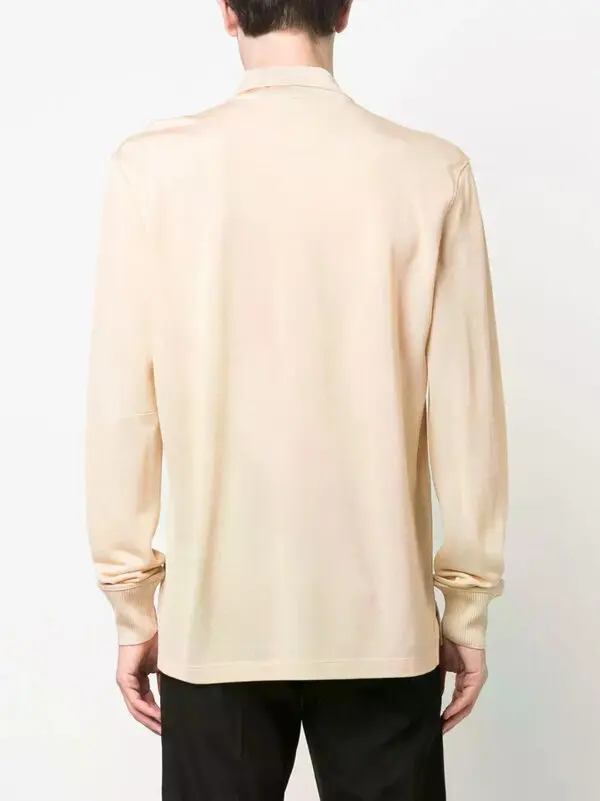 TOM FORD Piqué Long-sleeve Polo Shirt