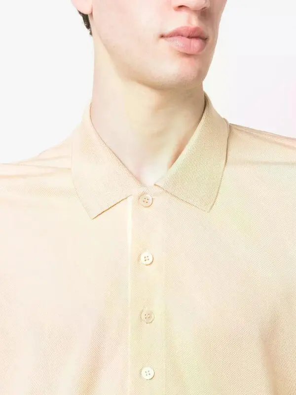 TOM FORD Piqué Long-sleeve Polo Shirt