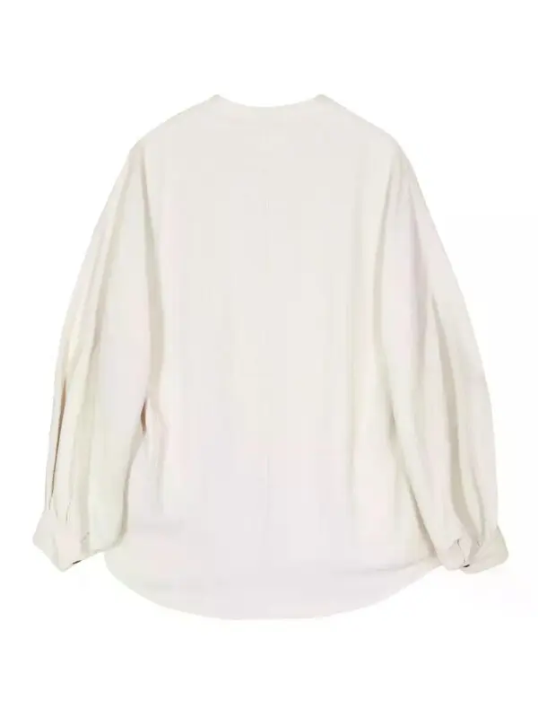 Toga Collarless Twill Shirt