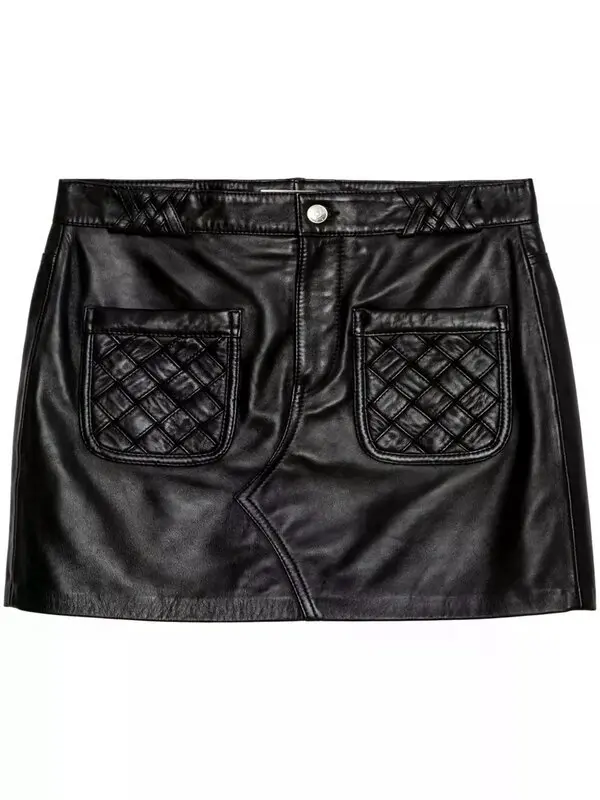 Zadig&Voltaire Joana Leather Mini Skirt - Black