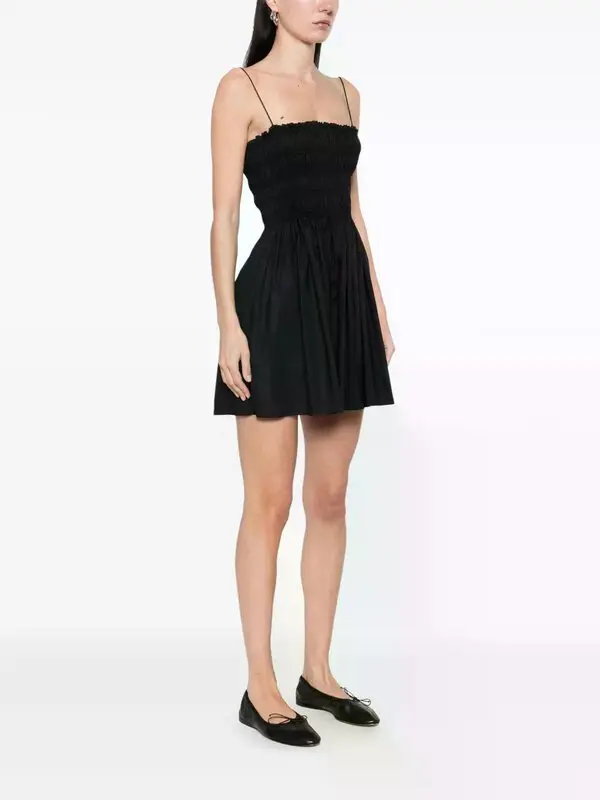Matteau Shirred Mini Dress - Black