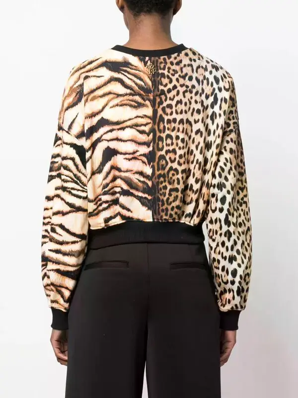 Roberto Cavalli Animal-print Long-sleeve Blouse