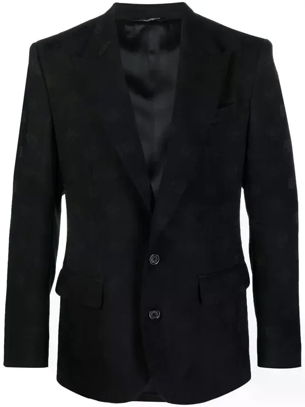 Dolce & Gabbana Logo-jacquard Single-breasted Blazer