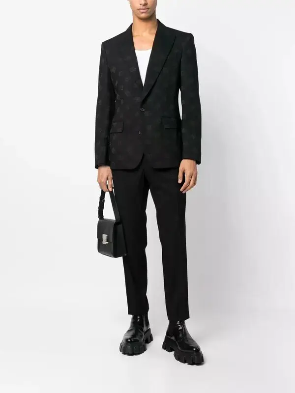 Dolce & Gabbana Logo-jacquard Single-breasted Blazer