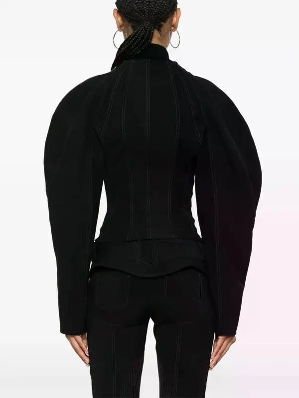 MUGLER Zipped Sculpted Sleeves Jacket