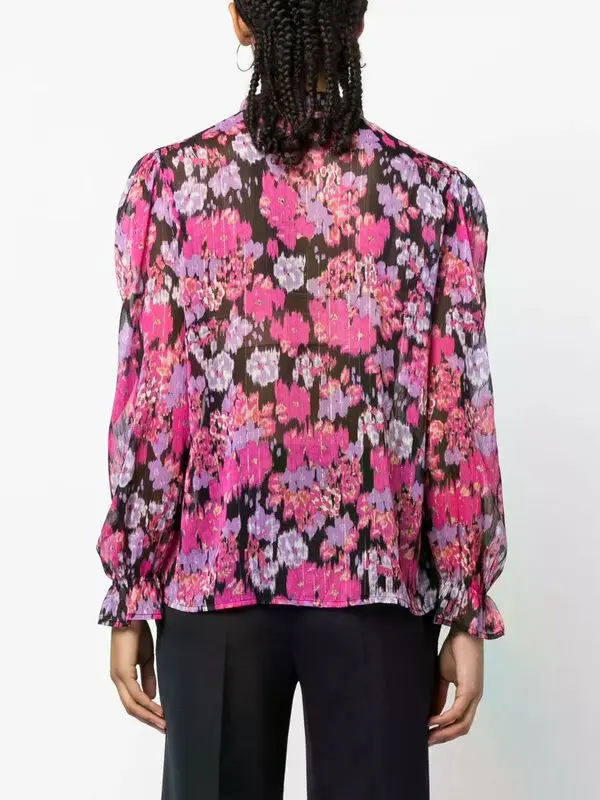 Liu Jo Floral-print Tie-neck Blouse