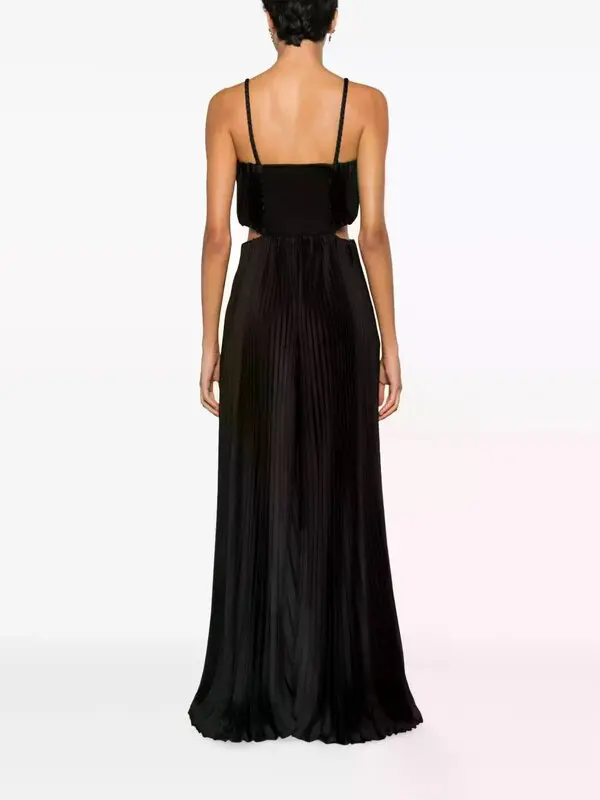 Alice + Olivia Square-neck Sleeveless Pleated Jumpsuit