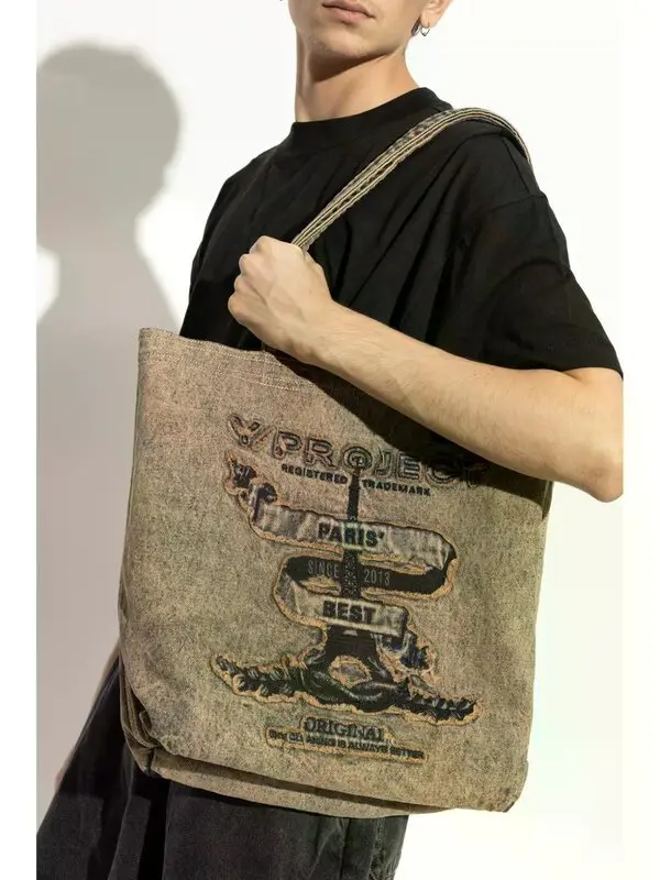 Y/project Distressed Denim Tote Bag