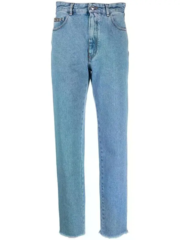 Gcds Crystal Embellished Straight Leg Jeans