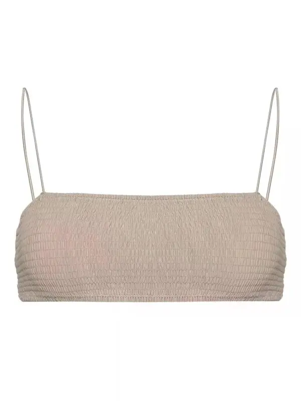 TOTEME Smocked Bandeau Bikini Top