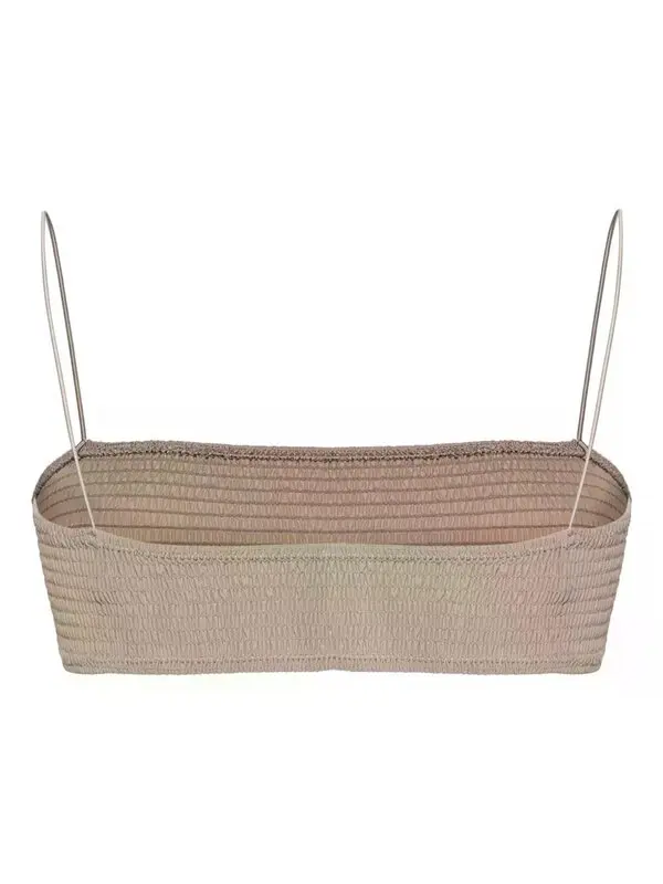 TOTEME Smocked Bandeau Bikini Top