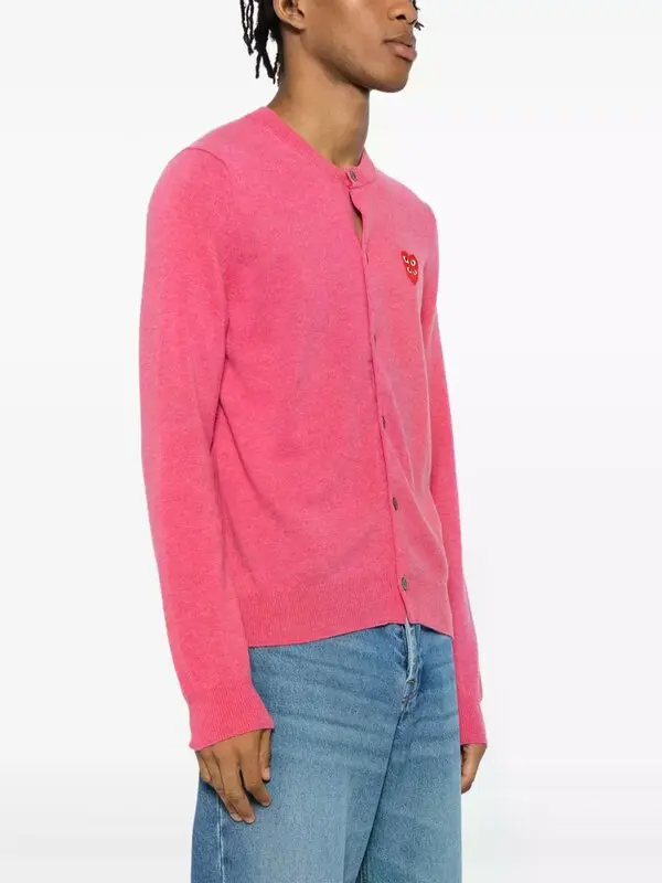 Play Comme Des Garcon Wool Cardigan