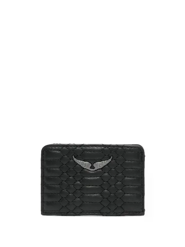 Zadig&Voltaire Quilted Leather Wallet - Black