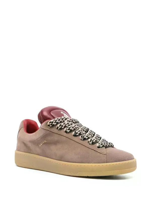 LANVIN X Future Hyper Curb Suede Sneakers - Brown