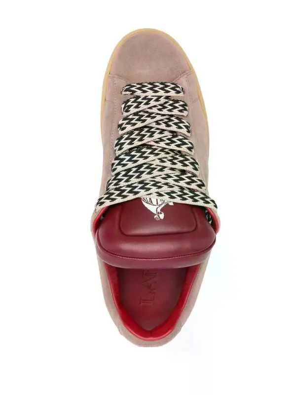 LANVIN X Future Hyper Curb Suede Sneakers - Brown