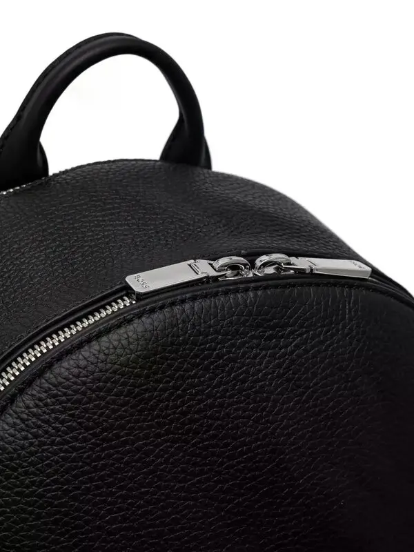 BOSS Grained Leather Backpack