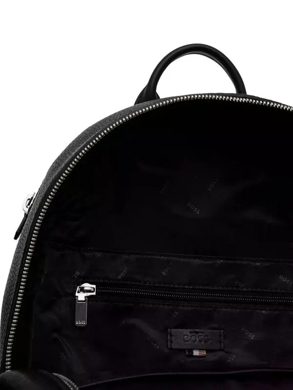 BOSS Grained Leather Backpack