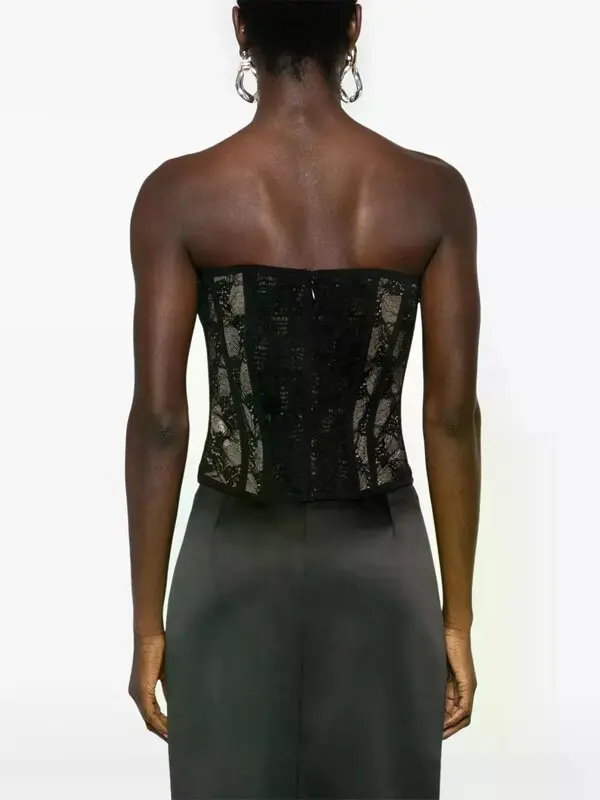 Giuseppe Di Morabito Lace-appliqué Corset Top