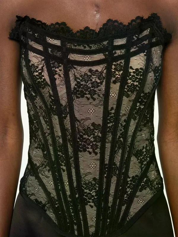 Giuseppe Di Morabito Lace-appliqué Corset Top