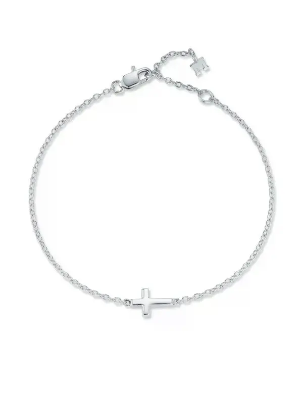 Mateo Sterling Mini Cross Bracelet - Silver