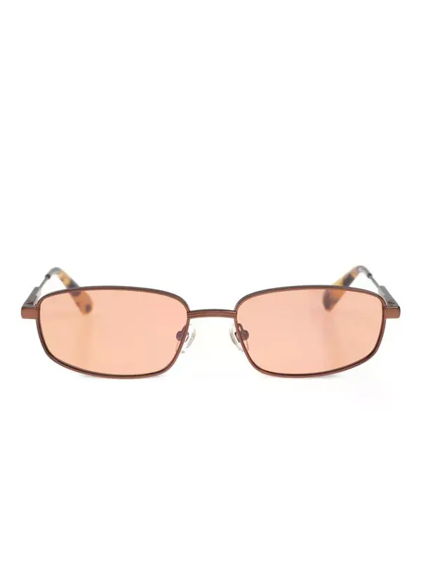 Jacquemus Rectangle-frame Sunglasses - Brown