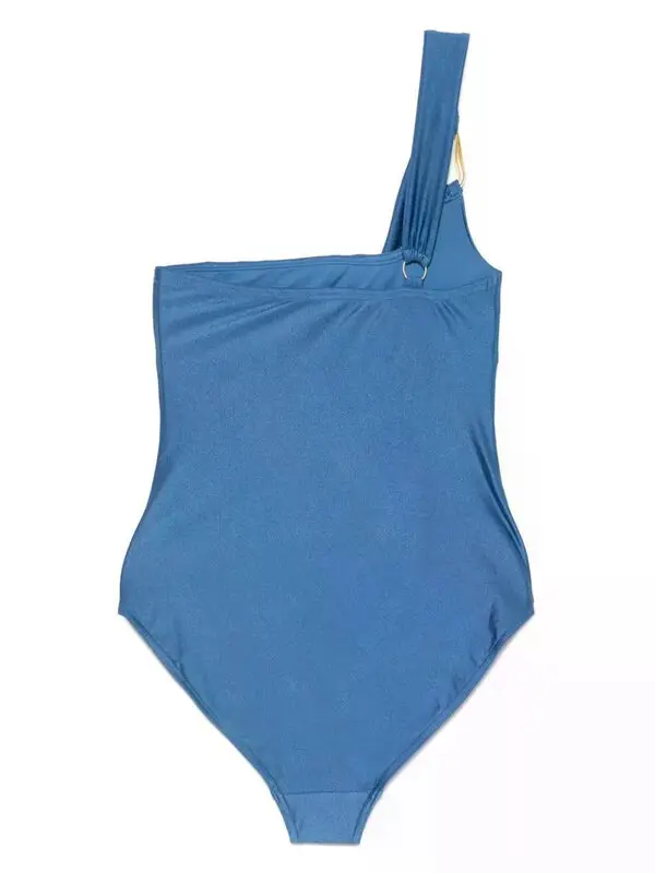 Zimmermann One-shoulder Jersey Swimsuit With Knotted Detail