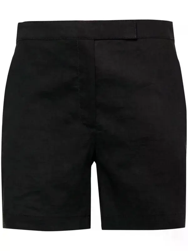 Theory Tailored Linen-blend Short Shorts - Blue