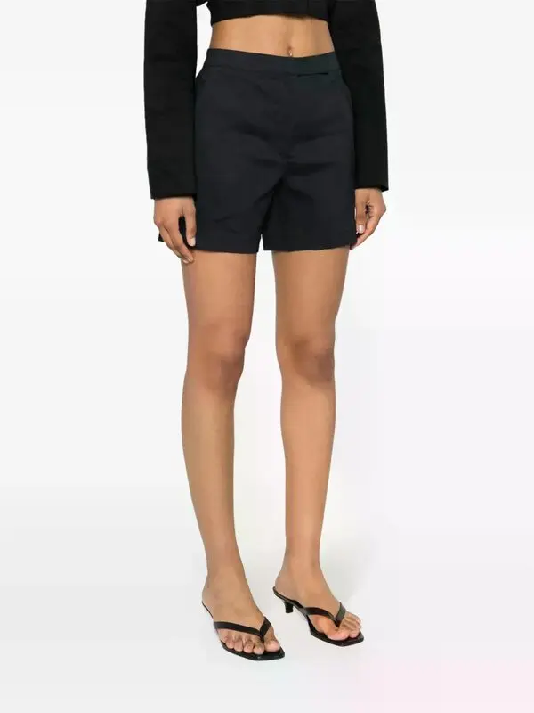 Theory Tailored Linen-blend Short Shorts