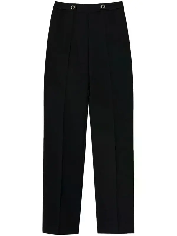 TWINSET Straight-leg Cady Trousers - Black