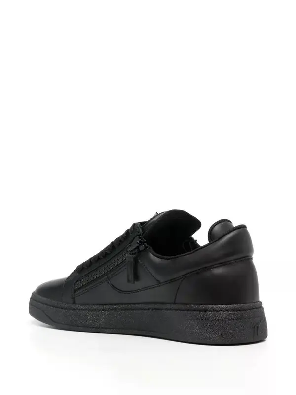 GIUSEPPE ZANOTTI Gz94 Double-zip Low-top Sneakers - Black
