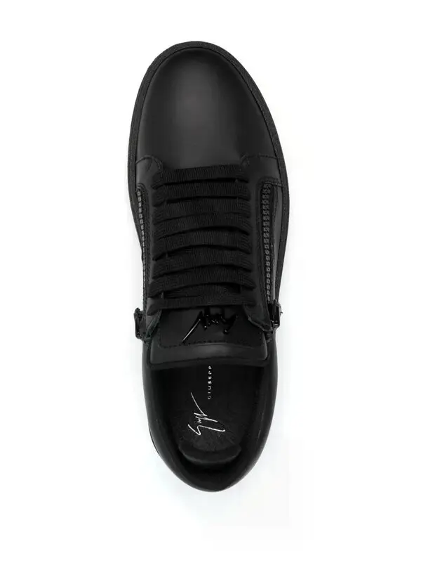 GIUSEPPE ZANOTTI Gz94 Double-zip Low-top Sneakers - Black