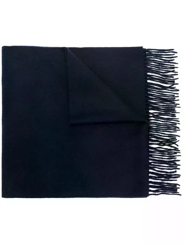 N.peal Large Woven Scarf - Blue