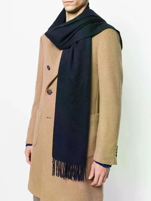 N.peal Large Woven Scarf - Blue