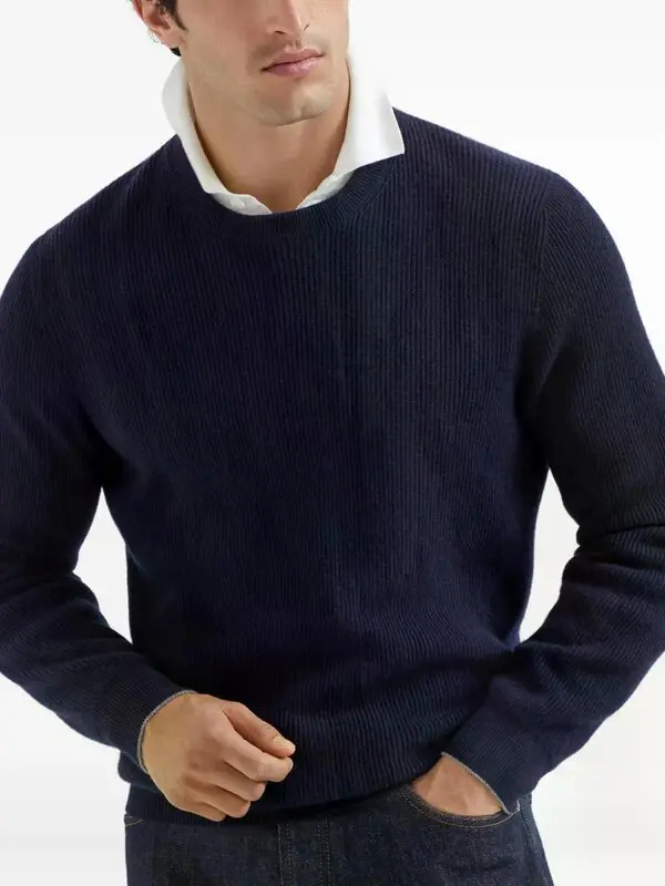Brunello Cucinelli Crew-neck Cashmere Jumper - Blue