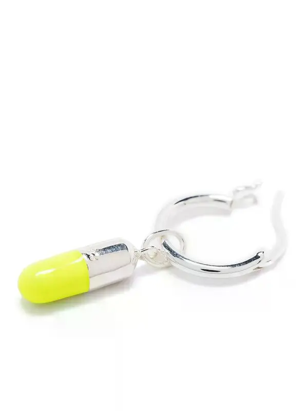 TRUE ROCKS Mini Pill Hoop Earring - Silver