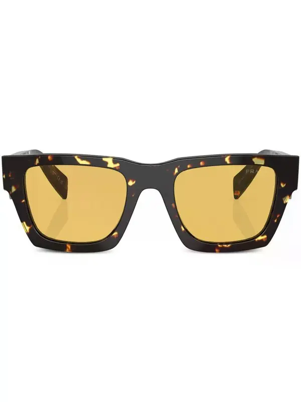 Prada Tortoiseshell-effect Square Sunglasses - Brown