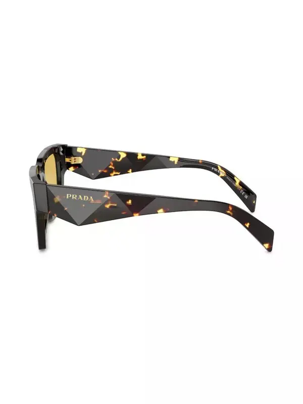 Prada Tortoiseshell-effect Square Sunglasses - Brown