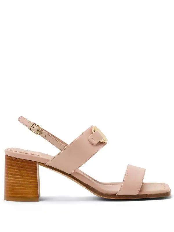 FERRAGAMO Gancini-buckle 55mm Leather Sandals